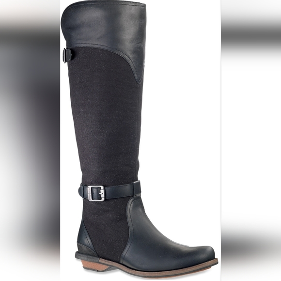 Patagonia | Shoes | Patagonia Addie Rider Black Leather Canvas Tall ...